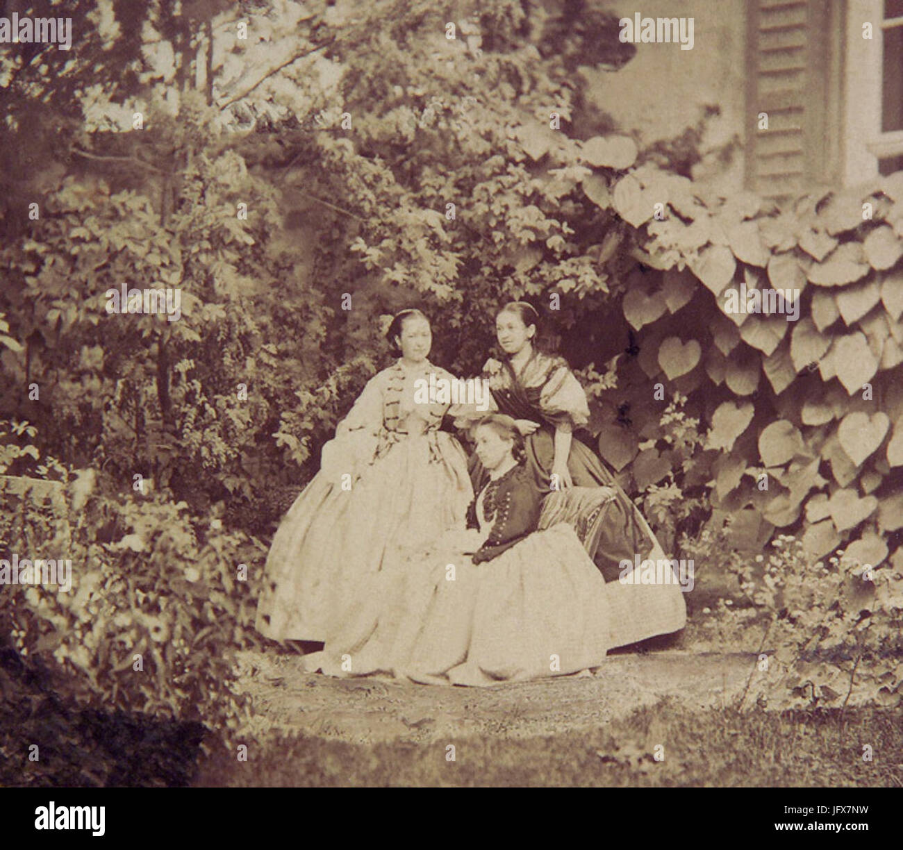 Barabás Daughters of the Artist 1864 Stock Photo - Alamy