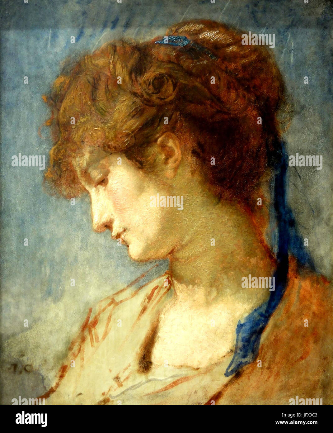 Beauvais (60), MUDO, Thomas Couture - TơAAte de femme au ruban bleu ...