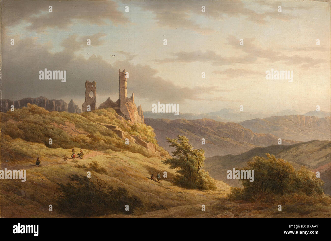 Berglandschap met ruïne Rijksmuseum SK-A-1816 Stock Photo - Alamy