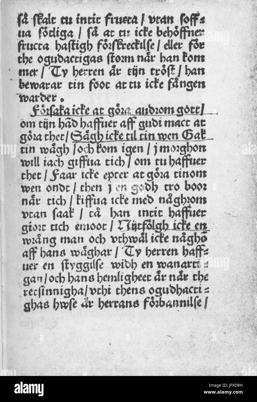 A page from the 1536 edition of the Bible, featuring the verses and ...