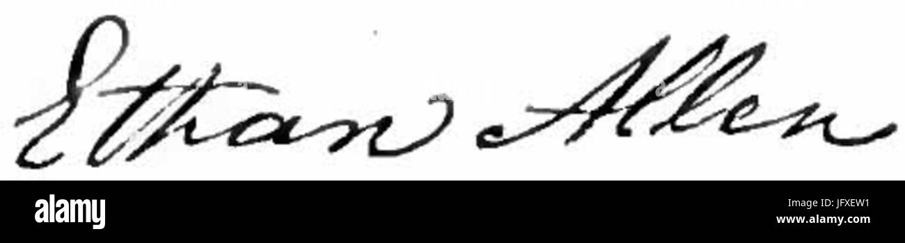 Appletons Allen Ethan signature Stock Photo - Alamy