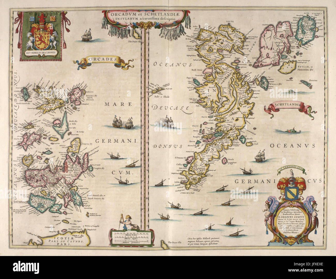 Blaeu - Atlas of Scotland 1654 - ORCADVM ET SCHETLANDIÆ - Orkney and ...
