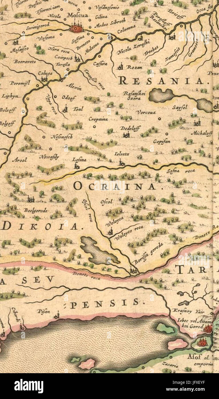 Moscovia map hi-res stock photography and images - Alamy