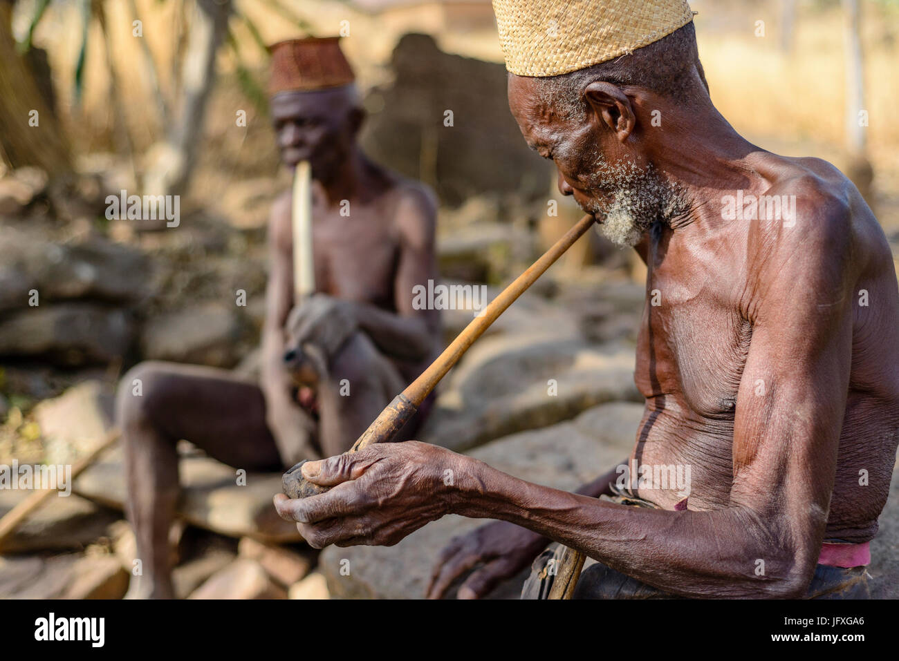 Traditional Taneka village in Benin Stock Photo - Alamy