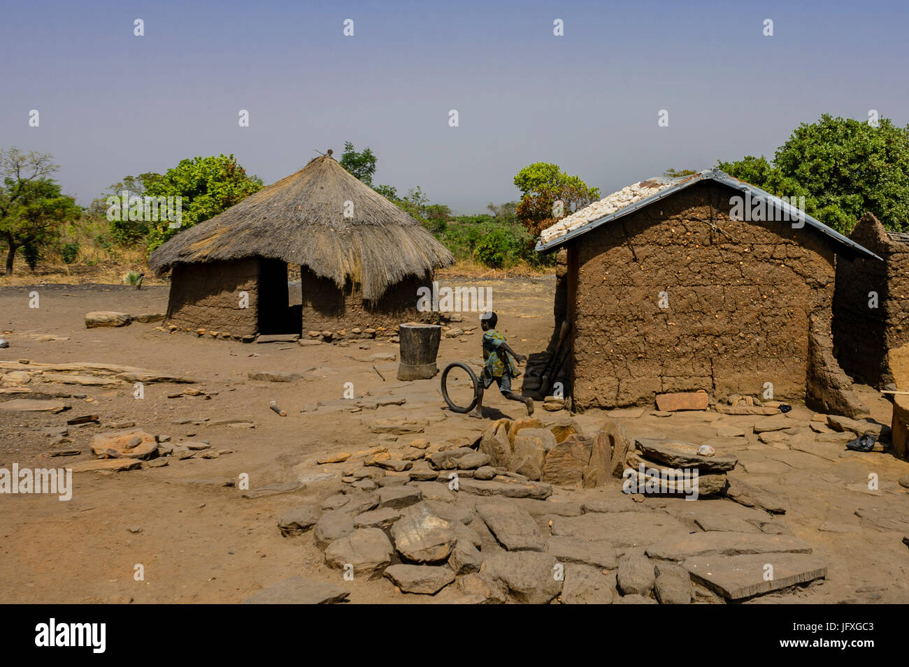 Traditional Taneka village in Benin Stock Photo - Alamy