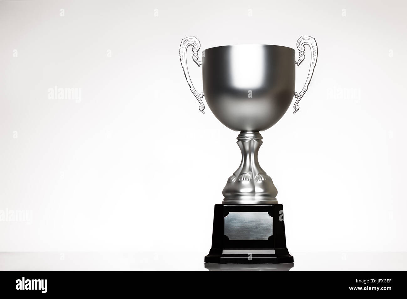 still life image of single trophy shot in the studio on white ...