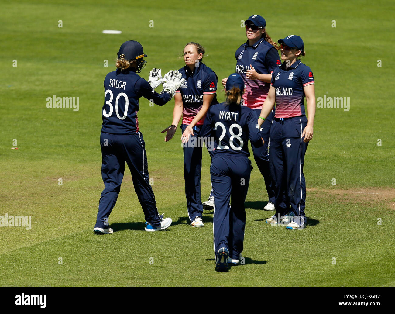 England's Laura Marsh celebrates the wicket of Sri Lanka's Shashikala ...