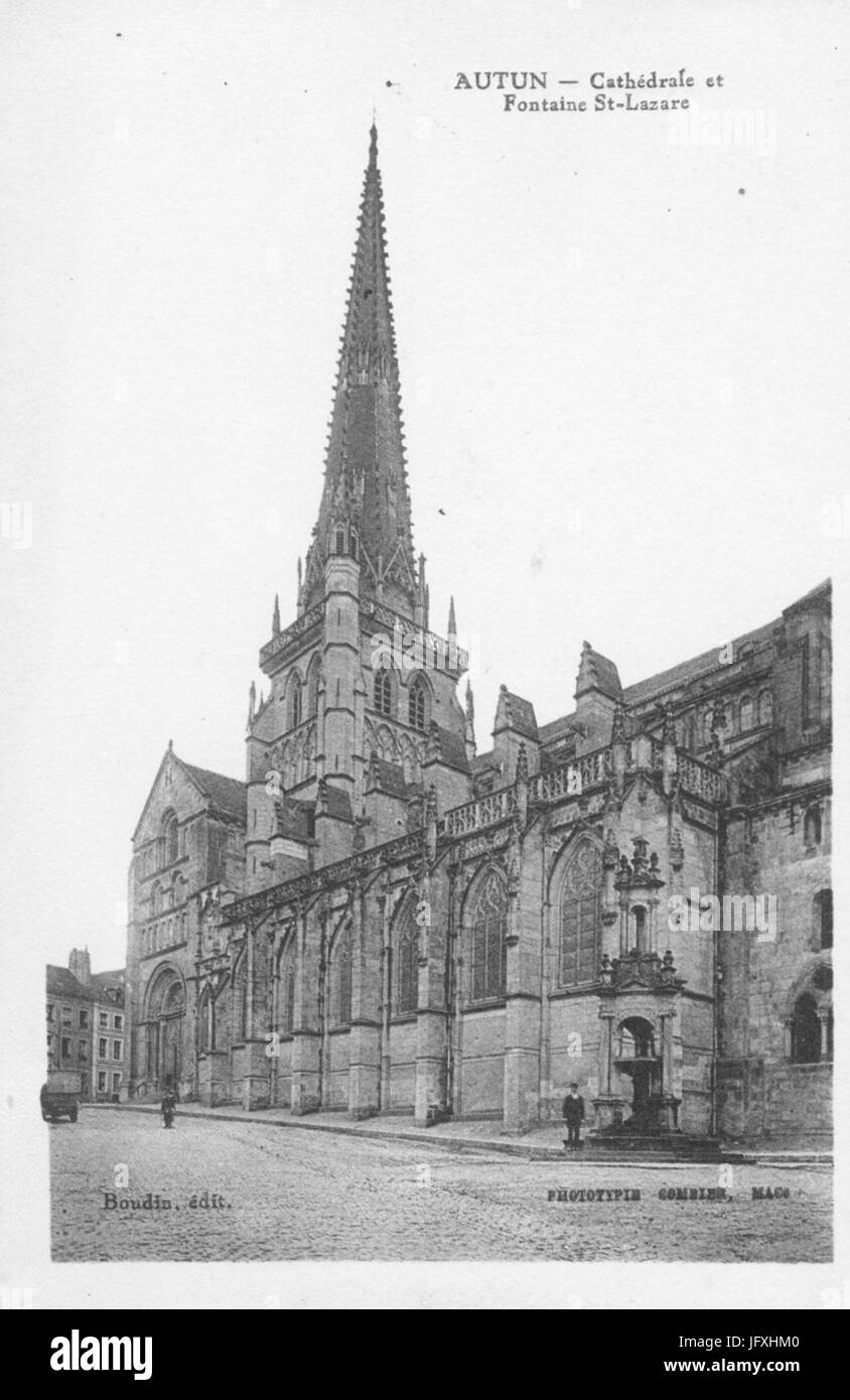 Autun cathedral Black and White Stock Photos & Images - Alamy