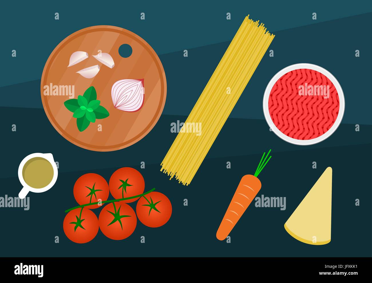 Spaghetti garlic cheese Stock Vector Images - Alamy