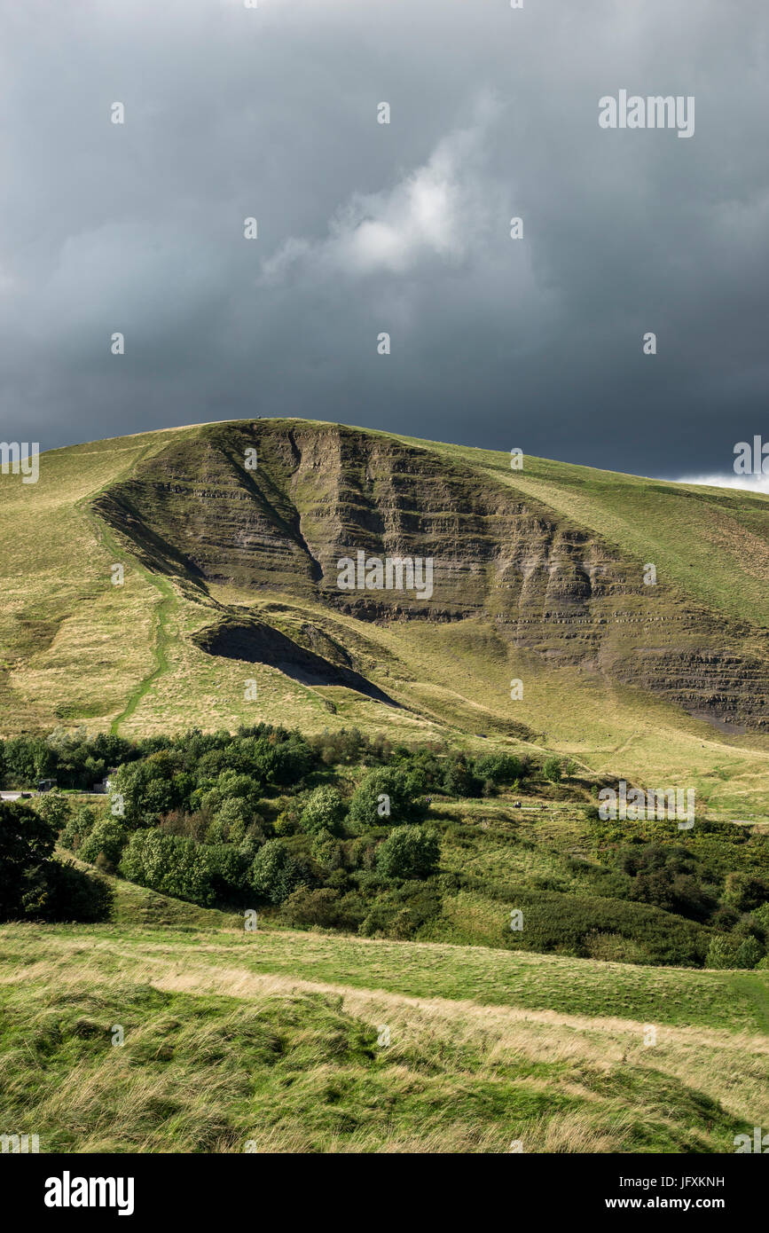 Mam Tor, a popular area for walking in the Peak District national park ...