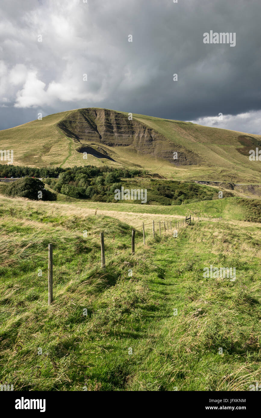 Mam Tor, a popular area for walking in the Peak District national park ...