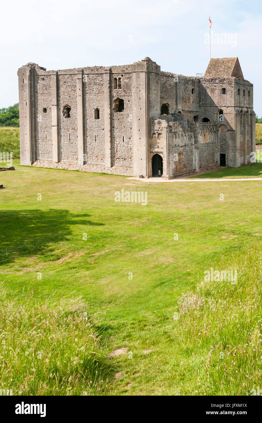 12th century Norman castle keep of Castle Rising in West Norfolk Stock ...