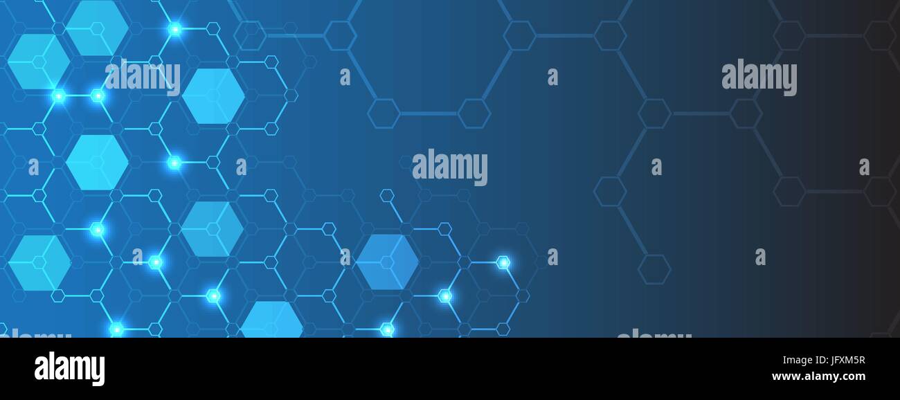 Abstract technology particle. Virtual molecule imagination. Computer generated background for ...