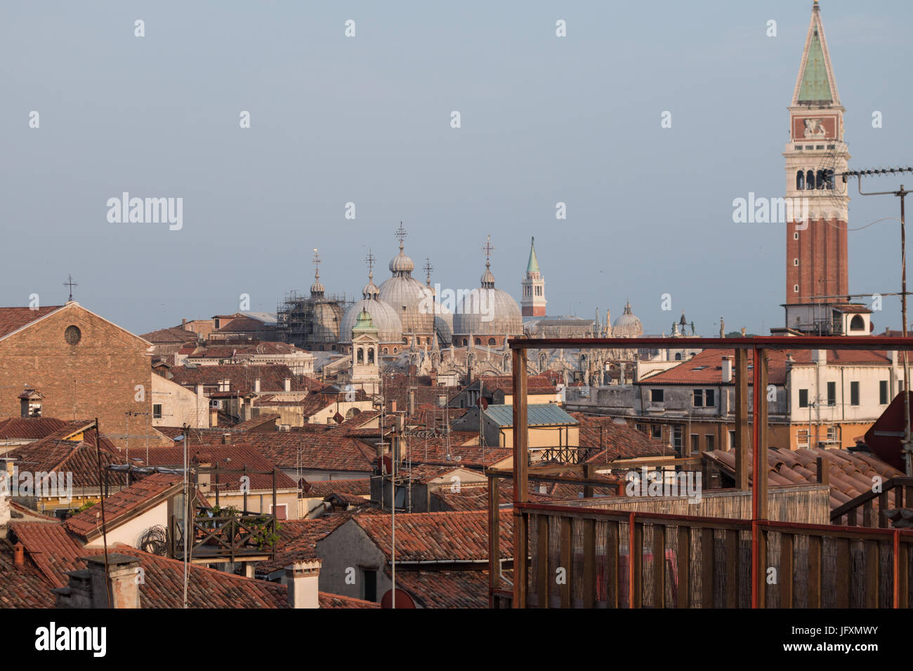 View of central Venice, as seen from the rooftop terrace of the T ...