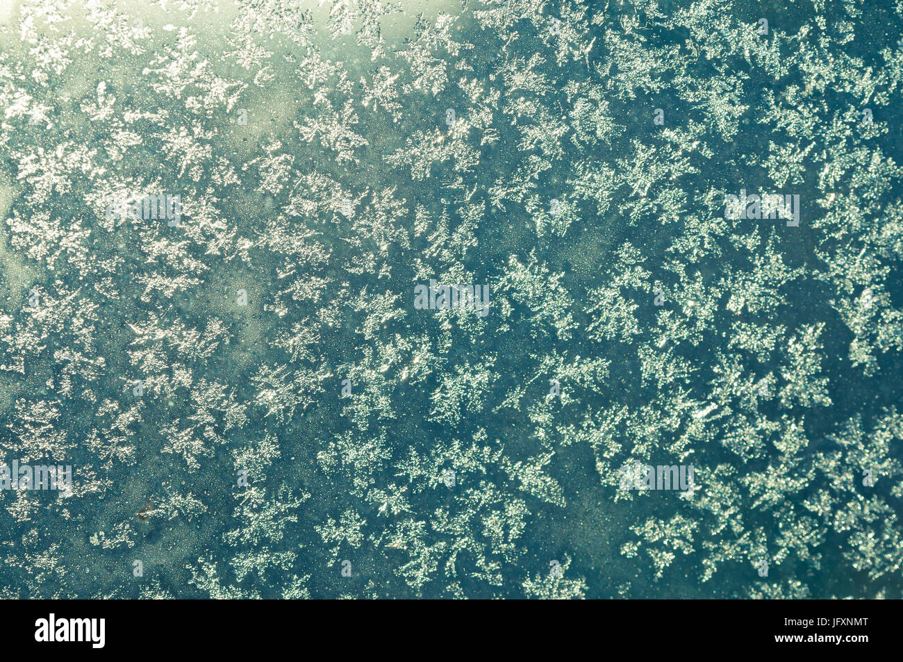 Frozen iced window glass Stock Photo - Alamy