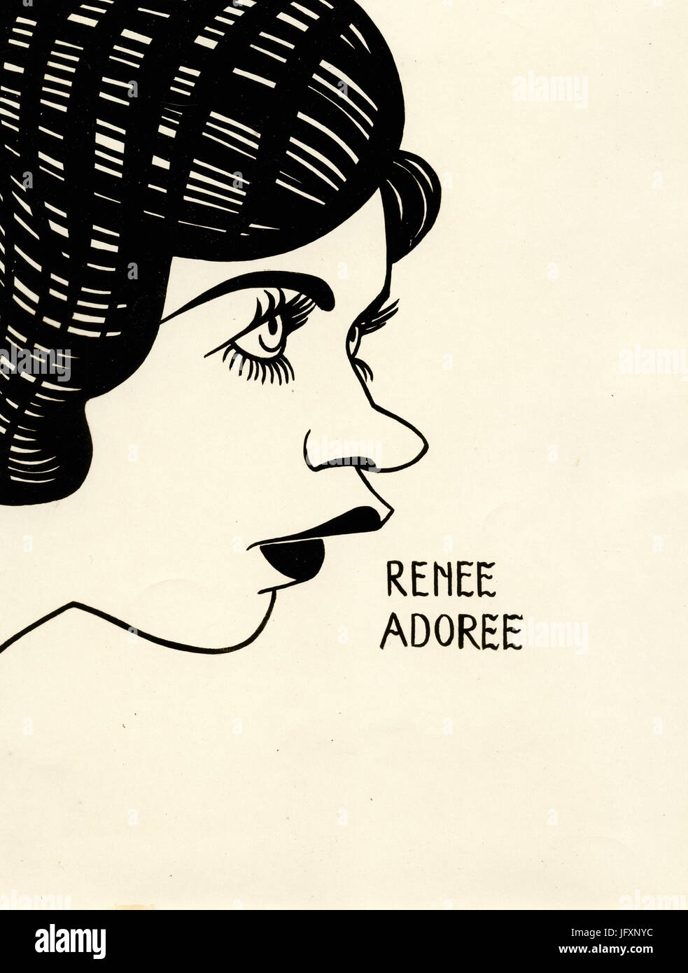 Cartoon of actress Renee Adoree, 1929 Stock Photo - Alamy