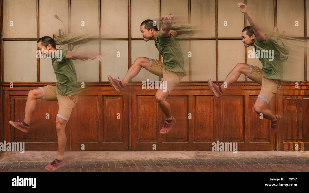 Man jumping motion multiple hi-res stock photography and images - Alamy