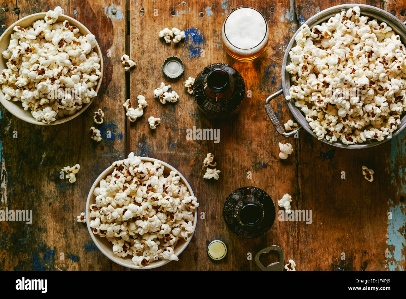 popcorn and ber Stock Photo - Alamy