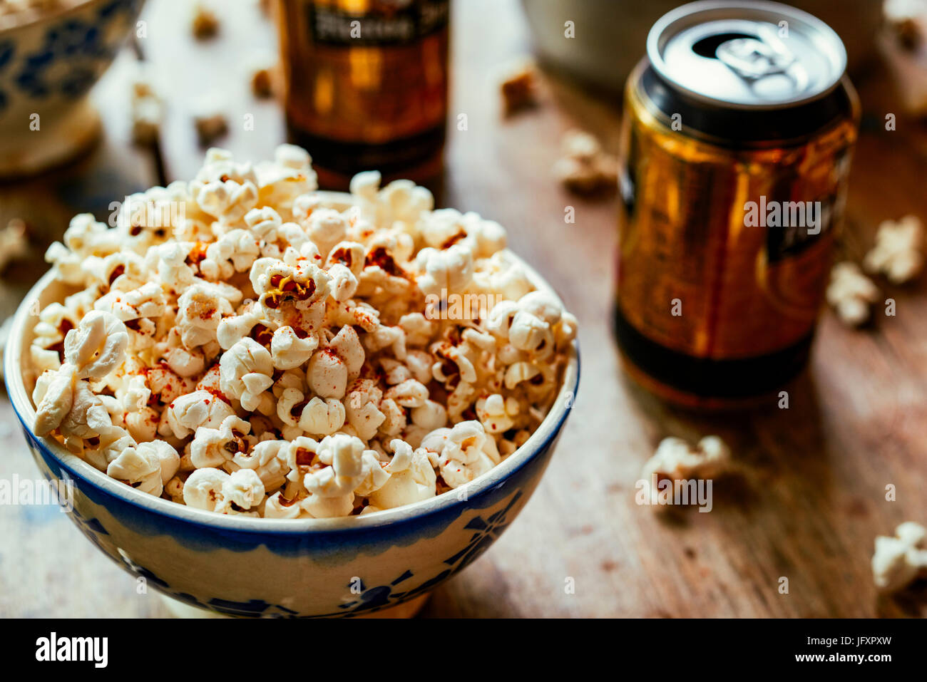 popcorn and ber Stock Photo - Alamy