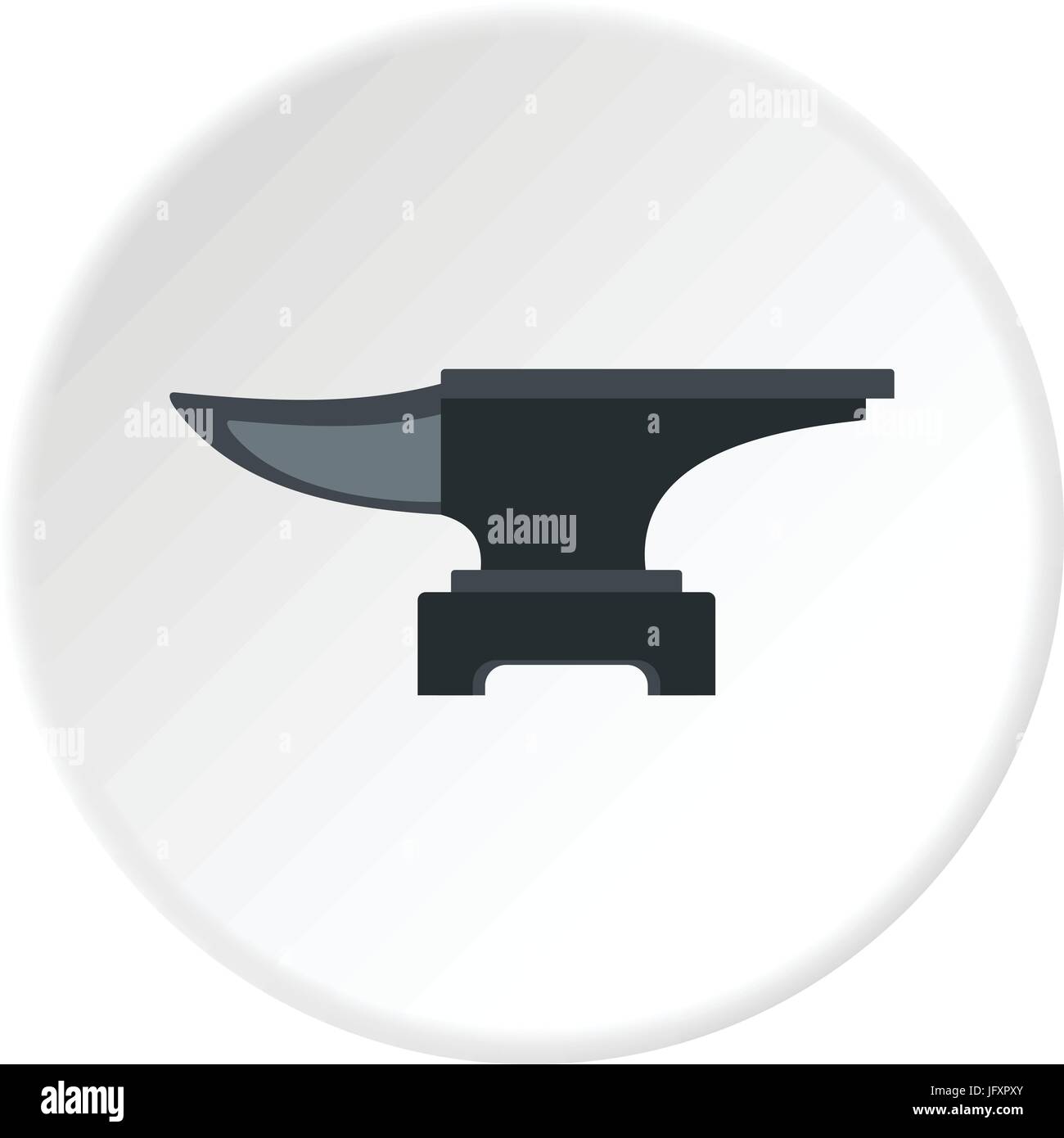 Heavy black metal anvil icon circle Stock Vector Image & Art - Alamy