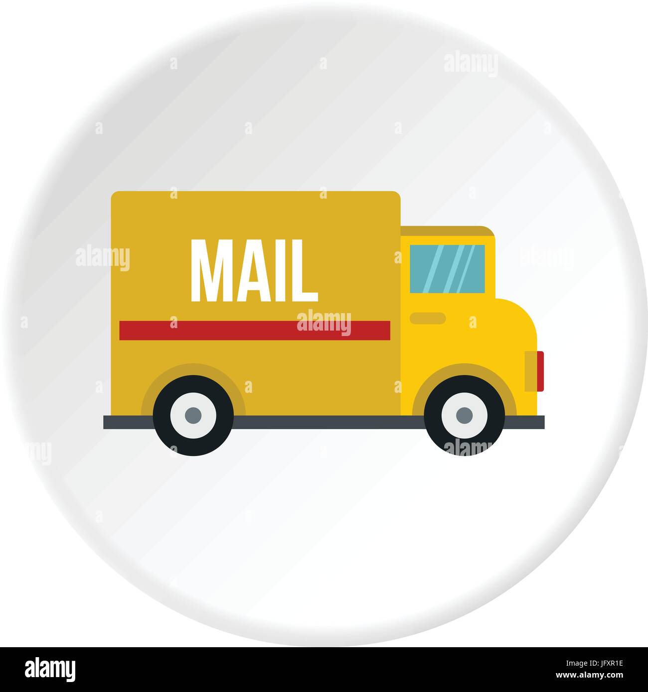 Yellow mail van Stock Vector Images - Alamy