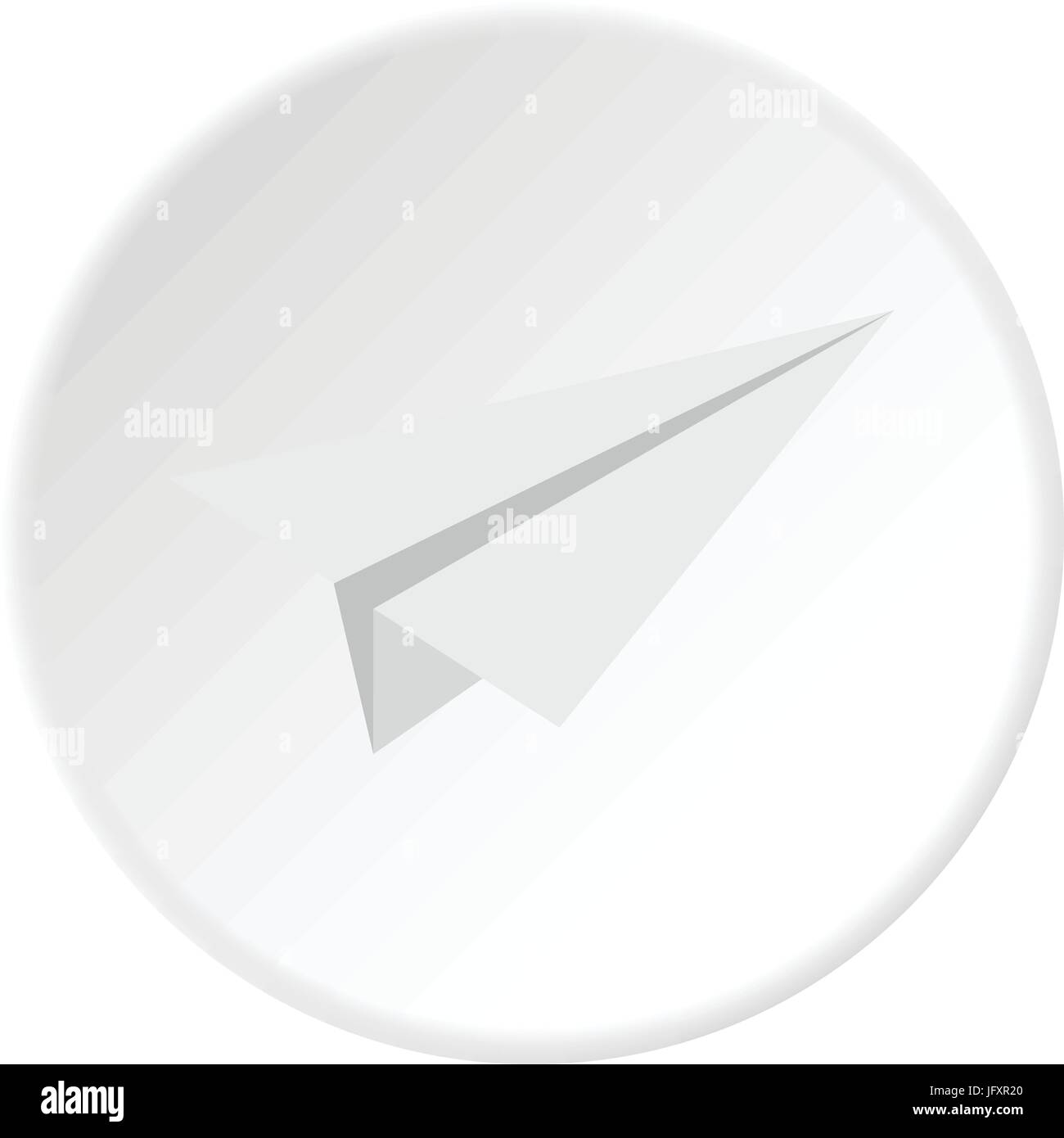 White paper plane icon circle Stock Vector Image & Art - Alamy