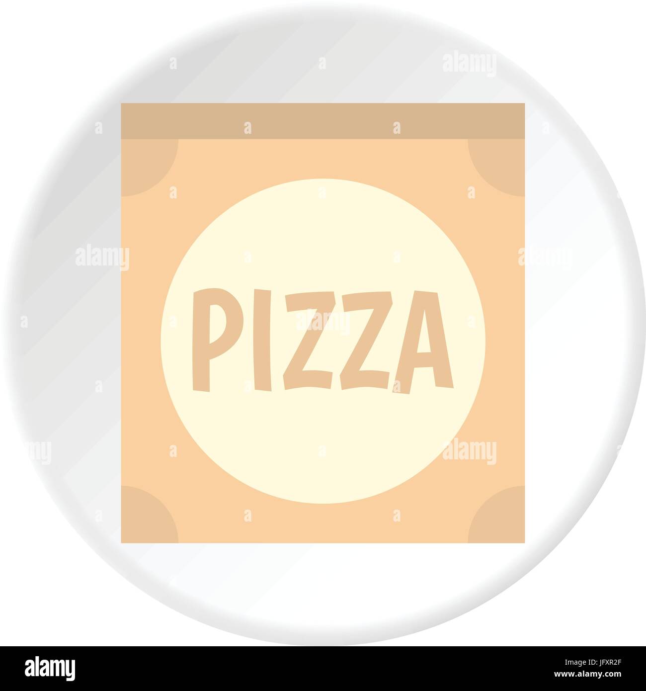 Cardboard box with pizza icon circle Stock Vector Image & Art - Alamy