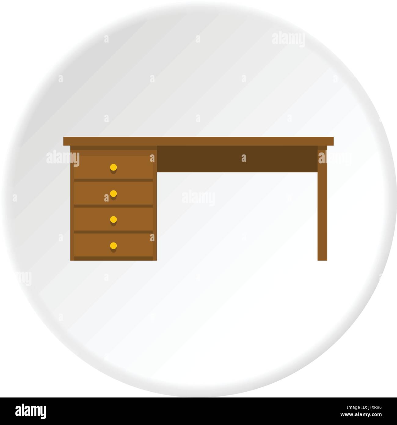 Wooden office desk icon circle Stock Vector Image & Art - Alamy