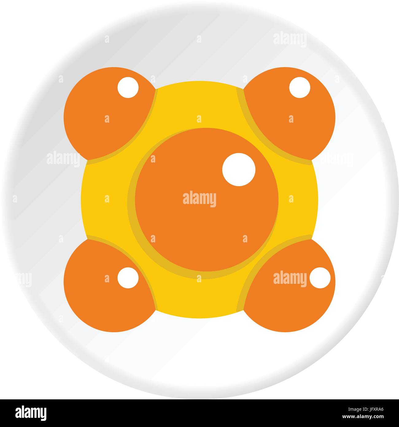 Yellow and orange molecules icon circle Stock Vector Image & Art - Alamy