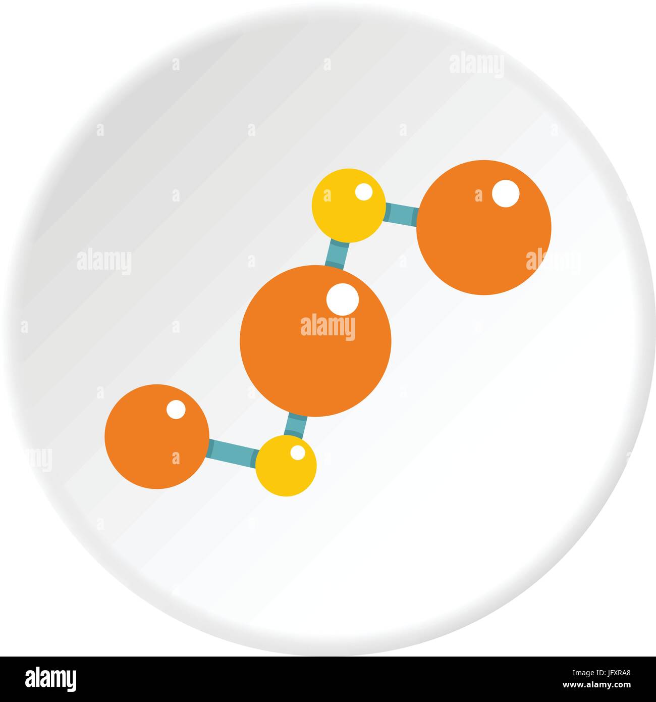 Abstract orange and yellow molecules icon circle Stock Vector Image ...