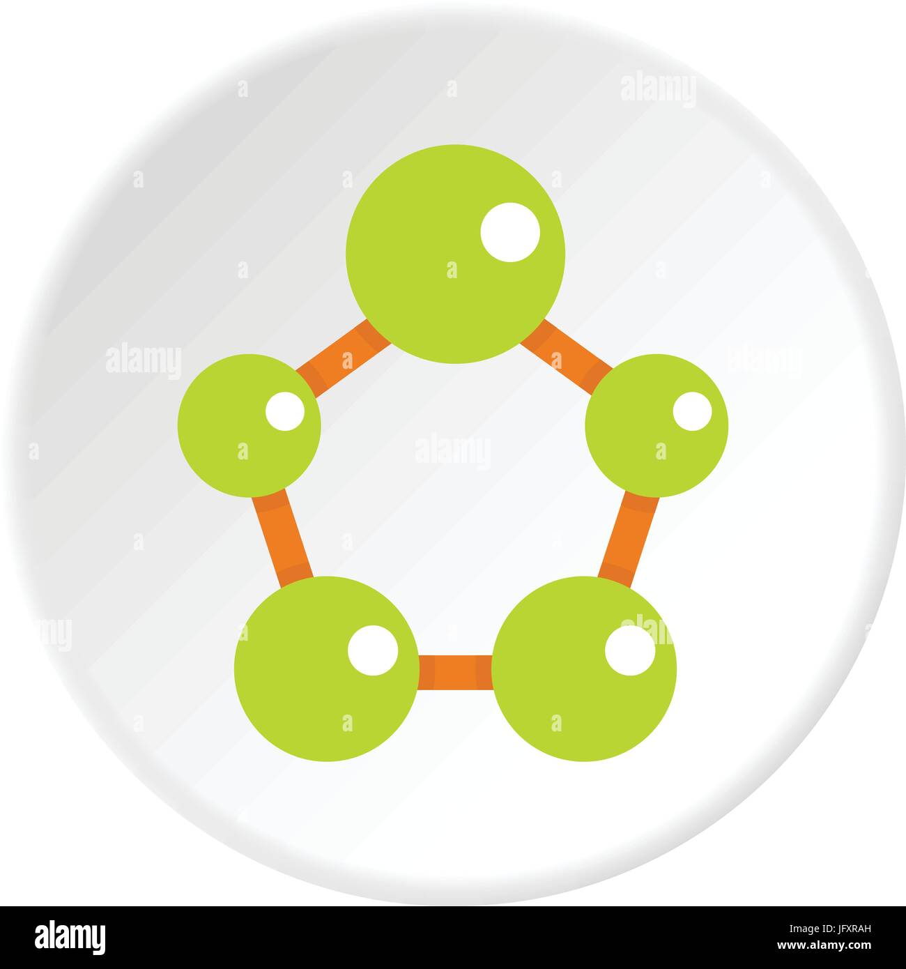 Abstract green molecules icon circle Stock Vector Image & Art - Alamy