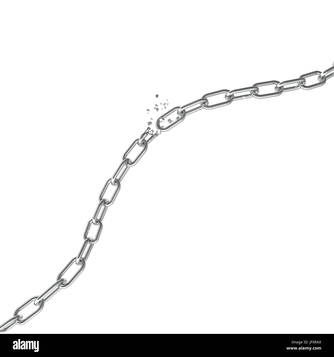 Broken steel, Broken metal chain links freedom concept. Disruption ...