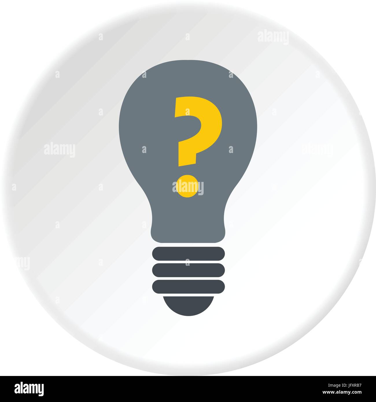 Gray light bulb with question mark inside icon Stock Vector Image & Art ...