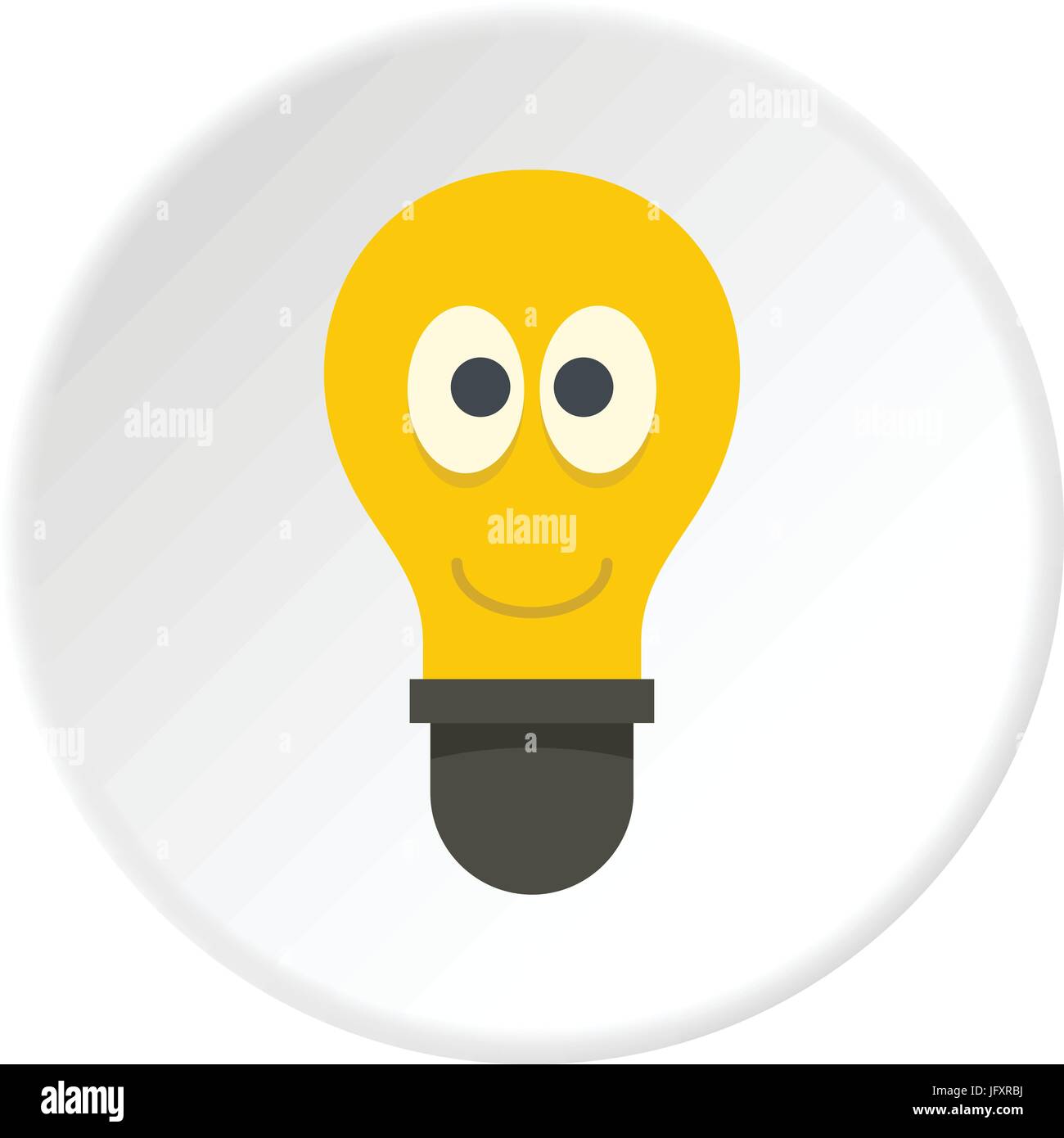 Smiling light bulb with eyes icon circle Stock Vector Image & Art - Alamy