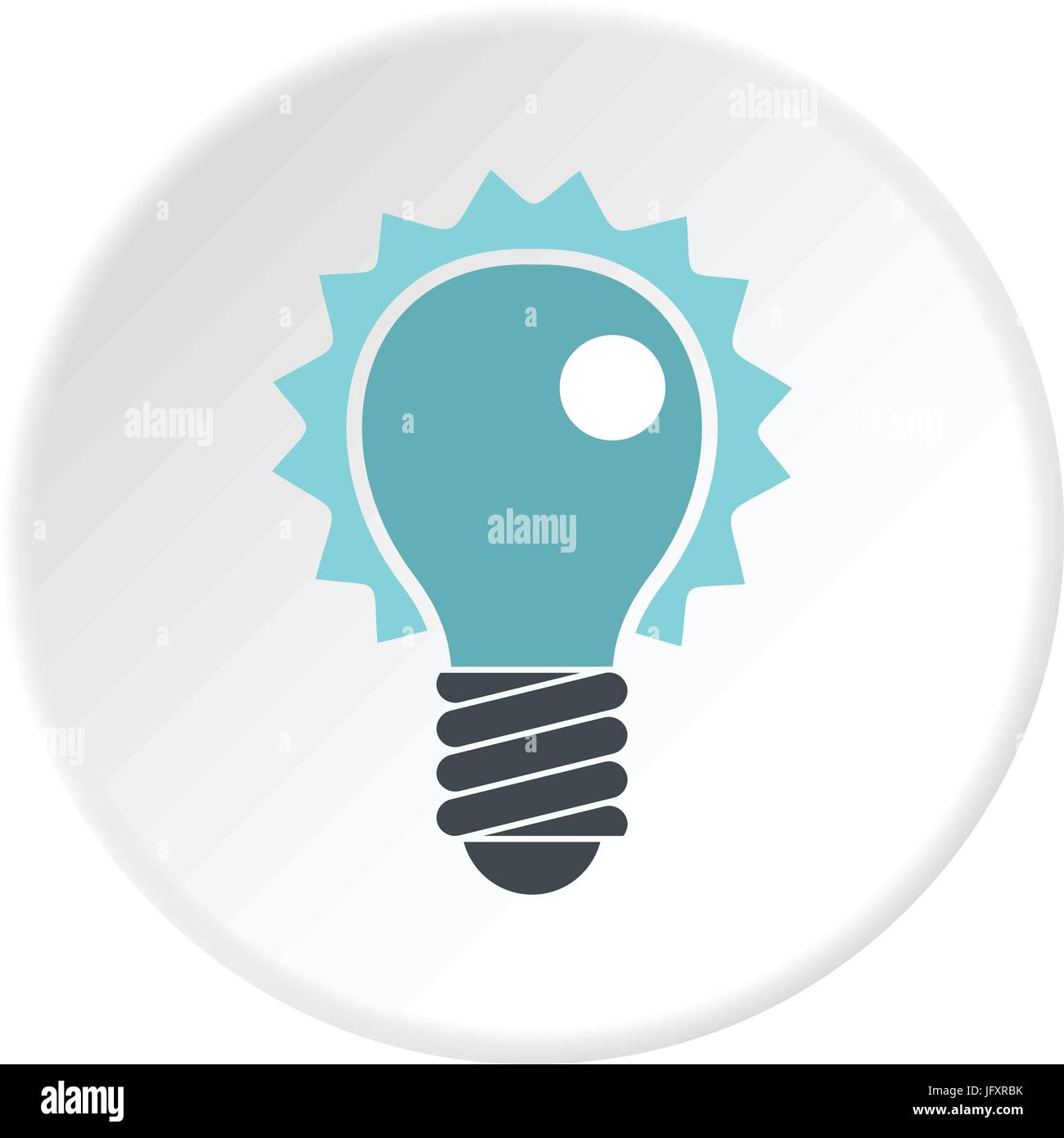 Blue electric bulb icon circle Stock Vector Image & Art - Alamy
