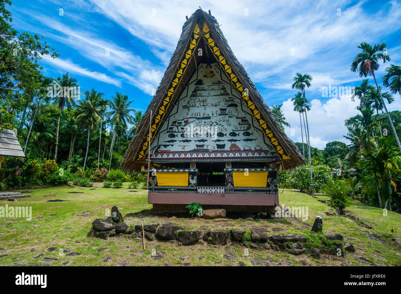 Oldest Bai of Palau, an house for the village chiefs, Island of ...