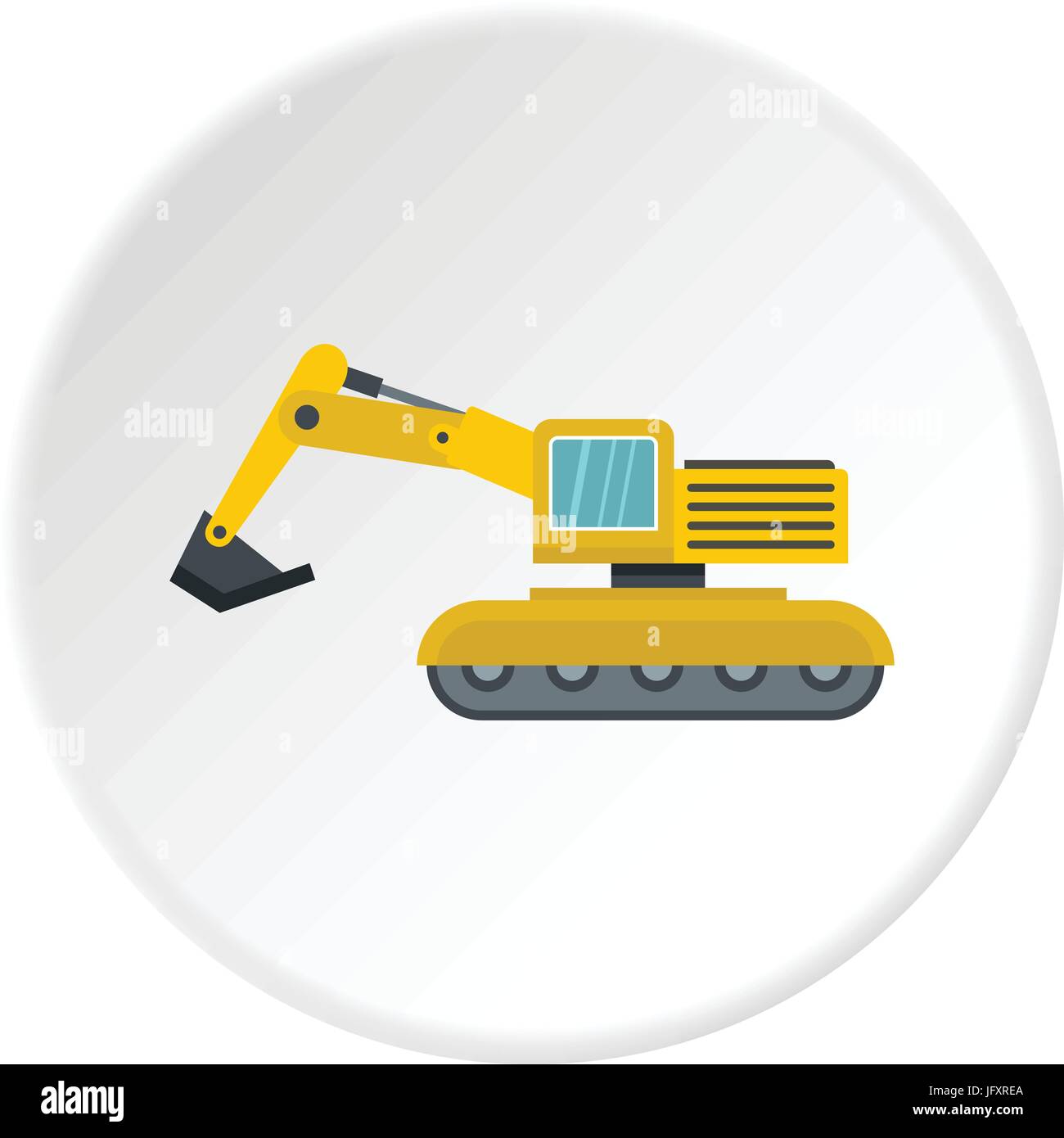 Excavator icon circle Stock Vector Image & Art - Alamy