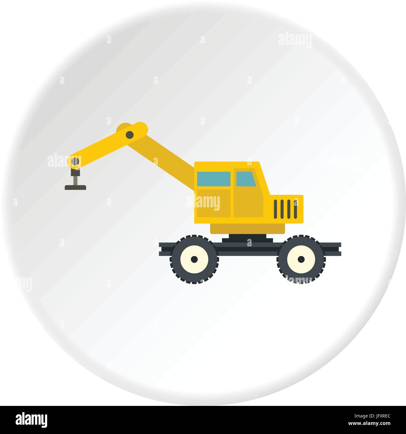 Yellow telescopic crane boom Stock Vector Images - Alamy