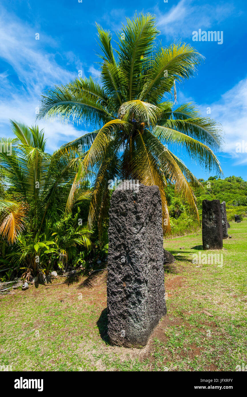 Basalt monoliths known as Badrulchau, Island of Babeldoab, Palau ...