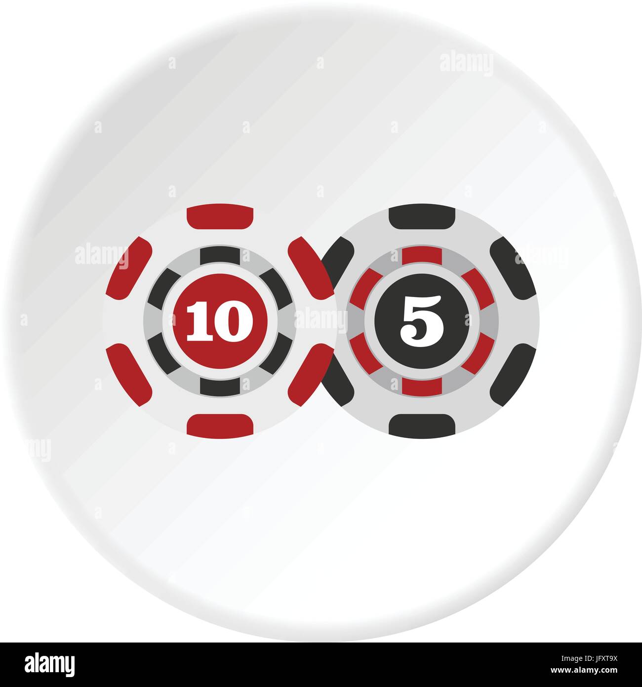 Five poker chips Stock Vector Images - Alamy