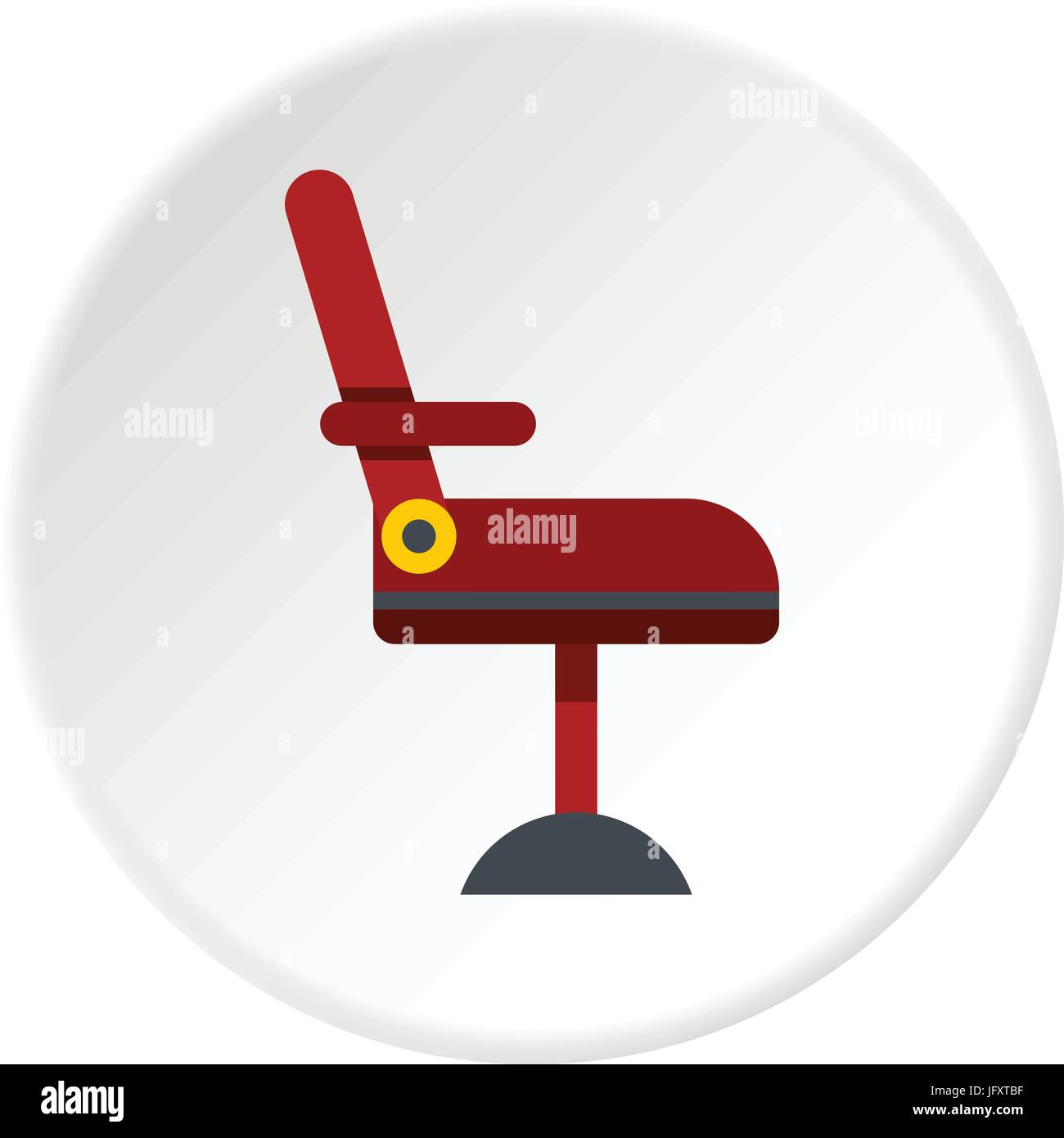Red barber chair icon circle Stock Vector Image & Art - Alamy