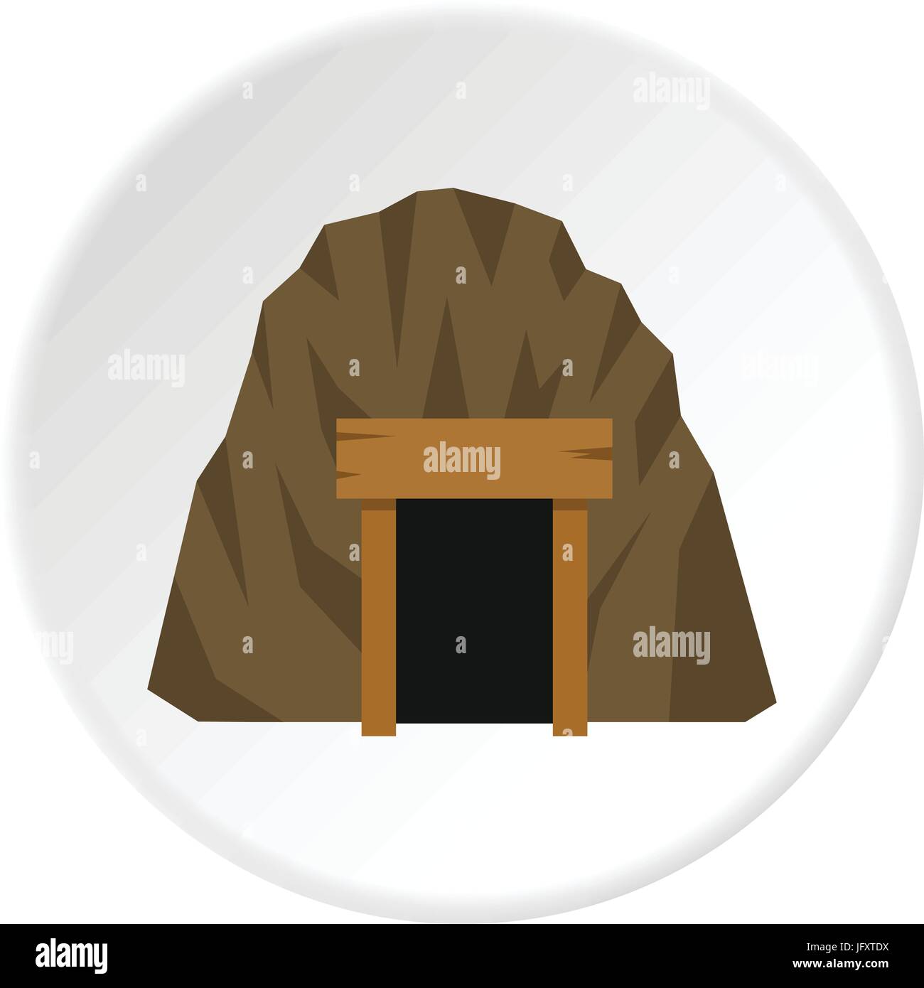 Mine in mountain icon circle Stock Vector Image & Art - Alamy