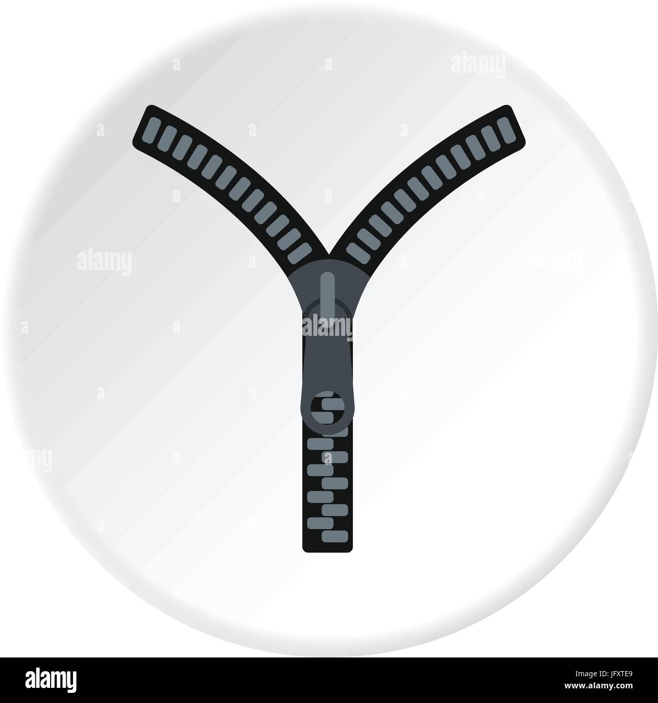 Zipper with lock icon circle Stock Vector Image & Art - Alamy