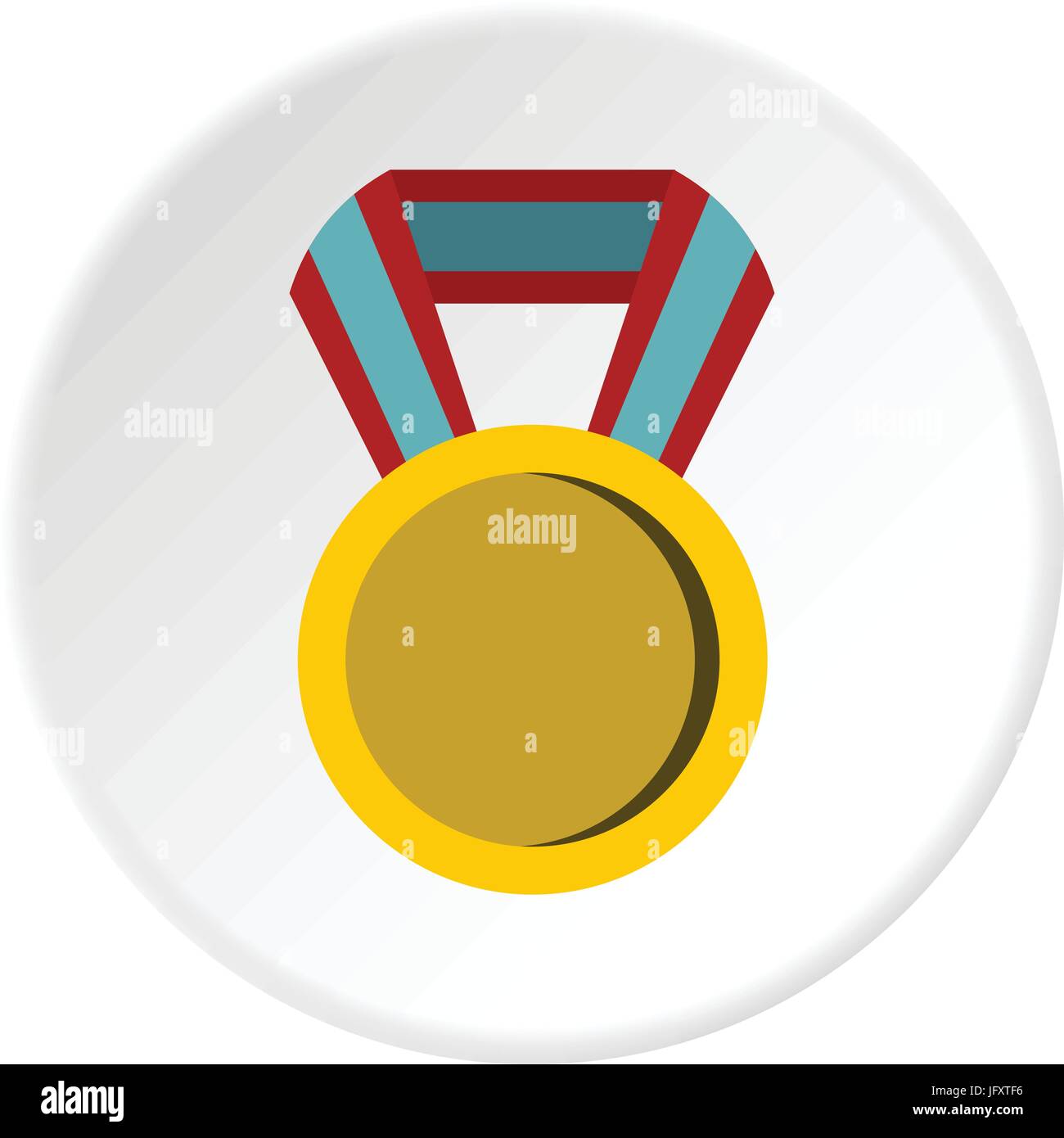Round medal icon in flat circle isolated vector illustration for web ...