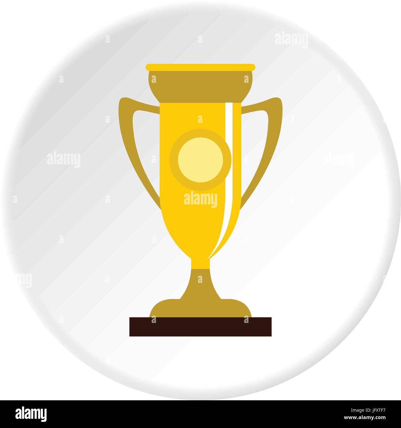 Winning cup icon in flat circle isolated vector illustration for web ...