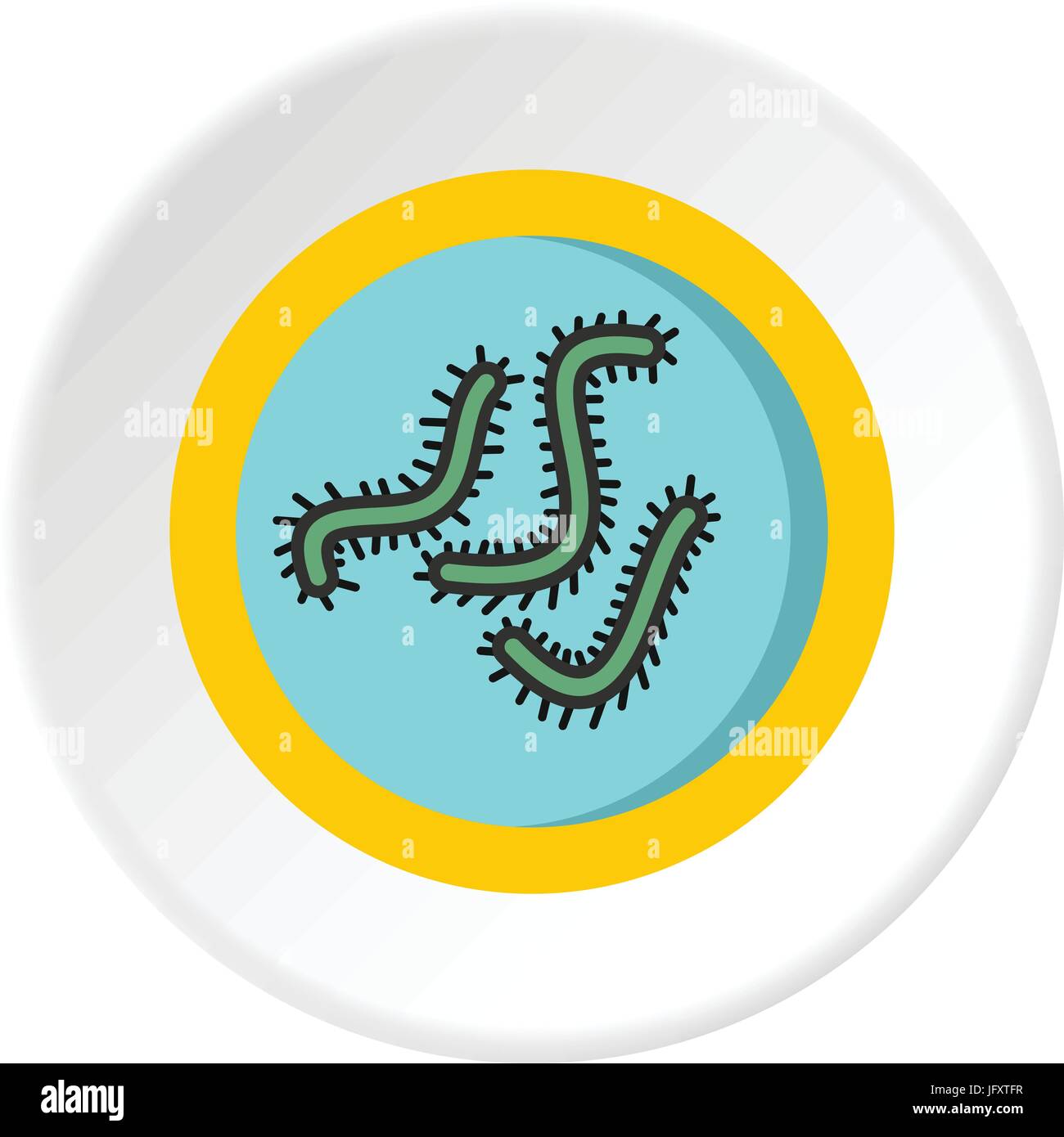 Lot of bacteria icon in flat circle isolated vector illustration for ...