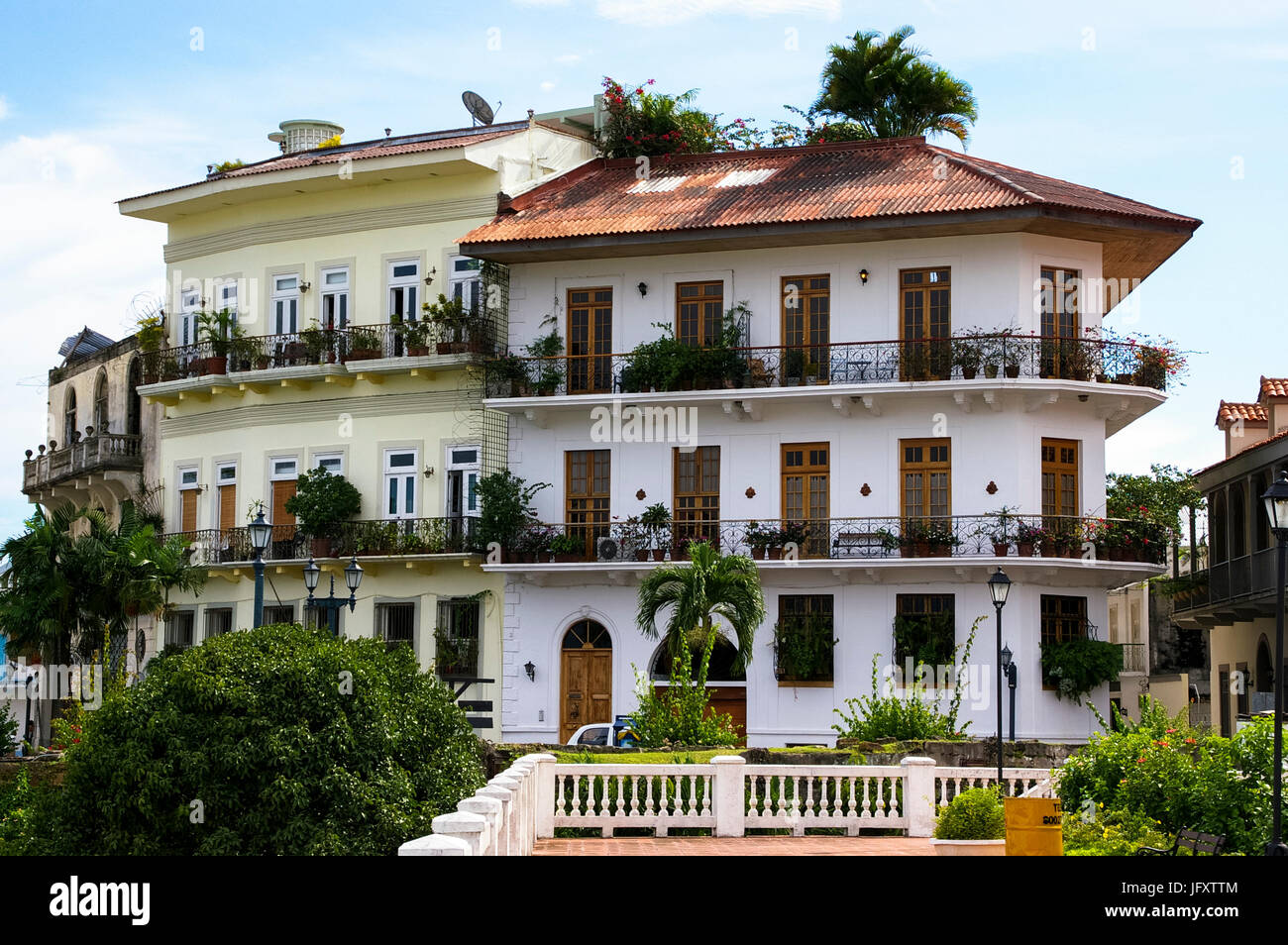 Colonial Panama City, Panama called El Casco Viejo Stock Photo - Alamy