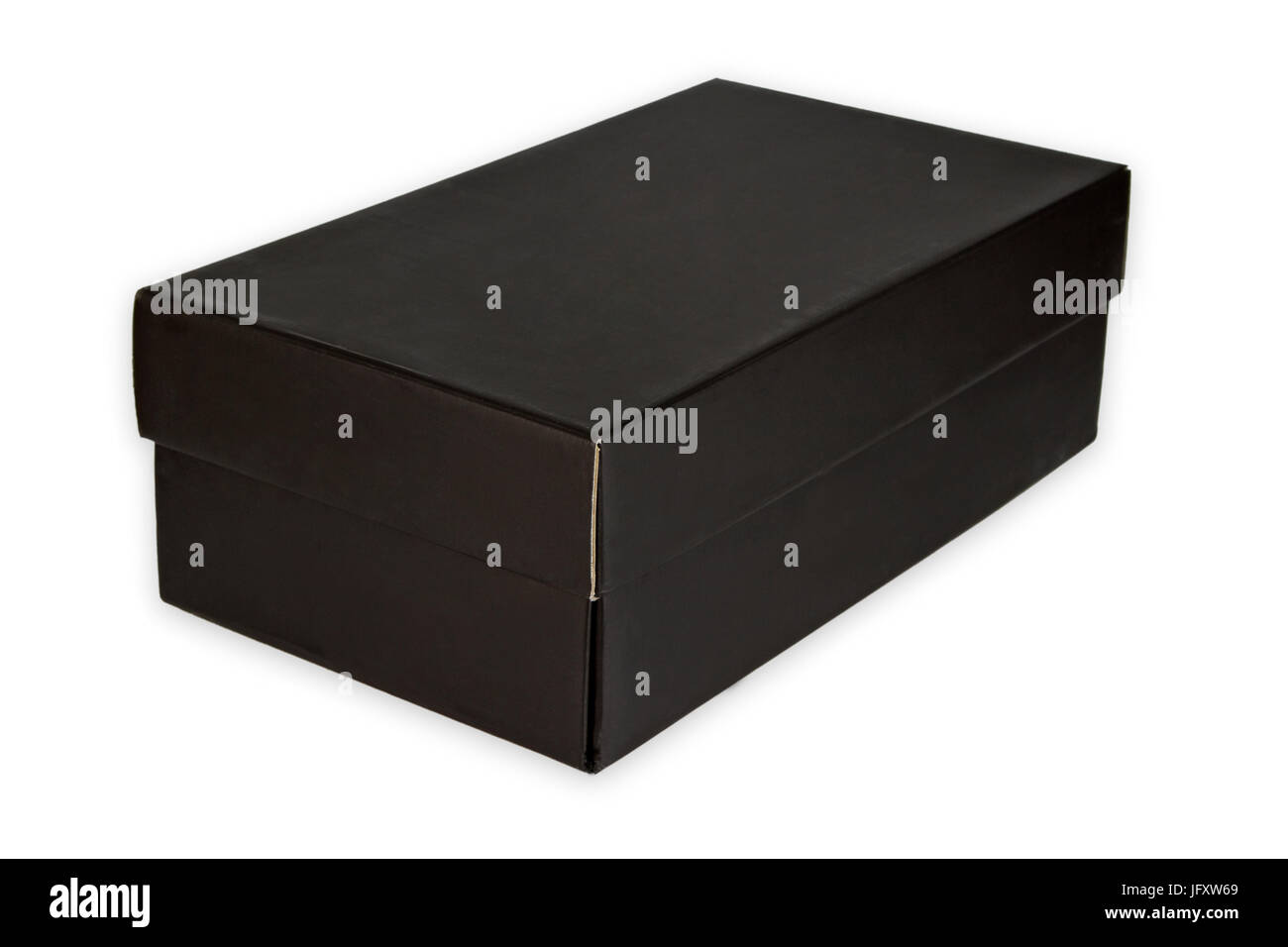 Black shoe box isolated on white background Stock Photo - Alamy