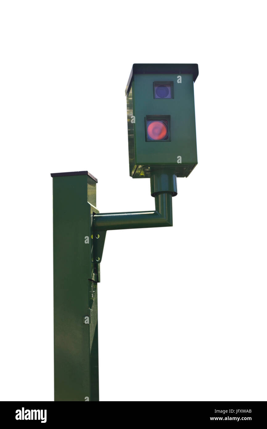 Radar Trap isolated on white Background Stock Photo - Alamy