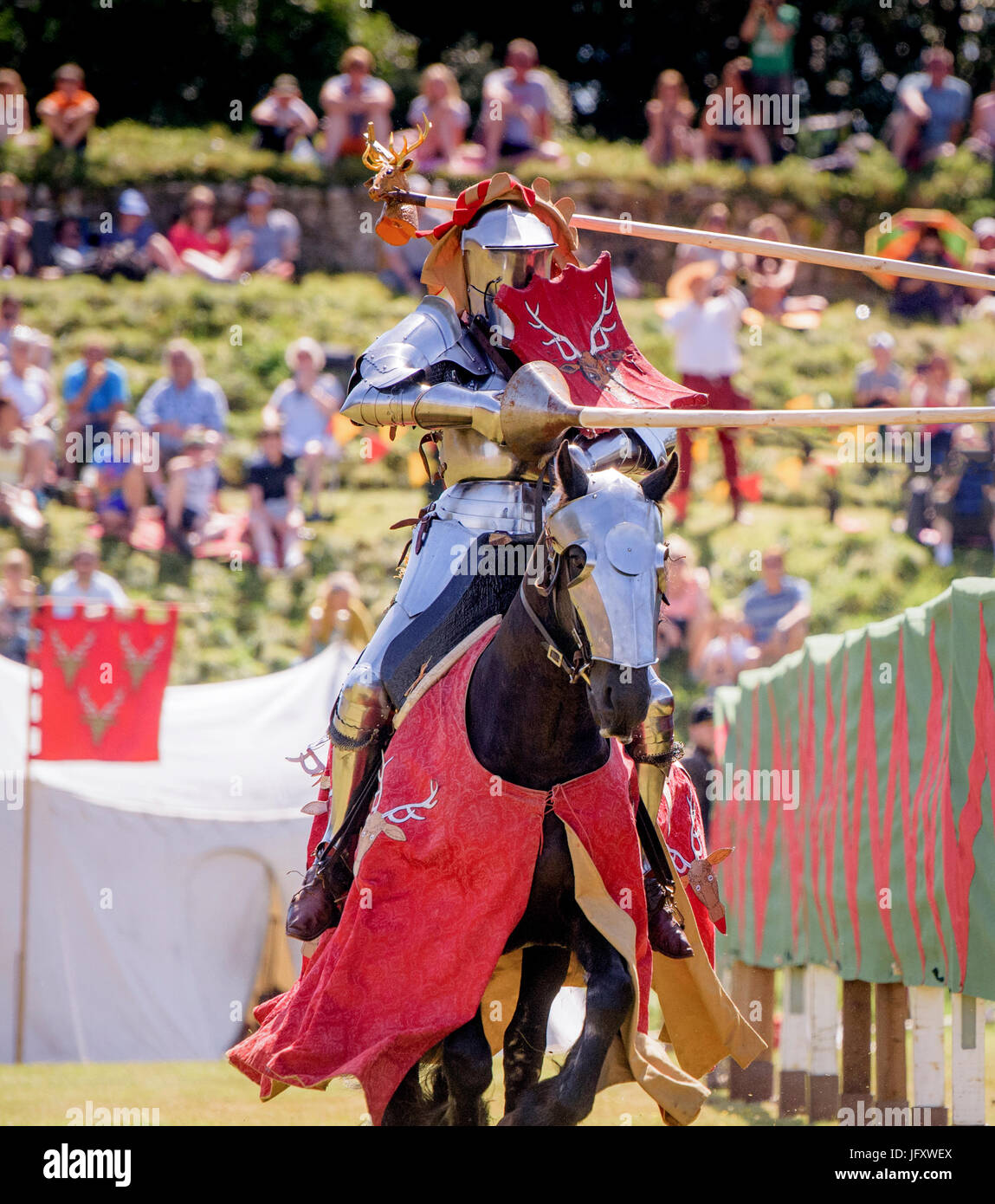 Jousting at Carisbrooke Castle on the Isle of Wight. English Heritage ...